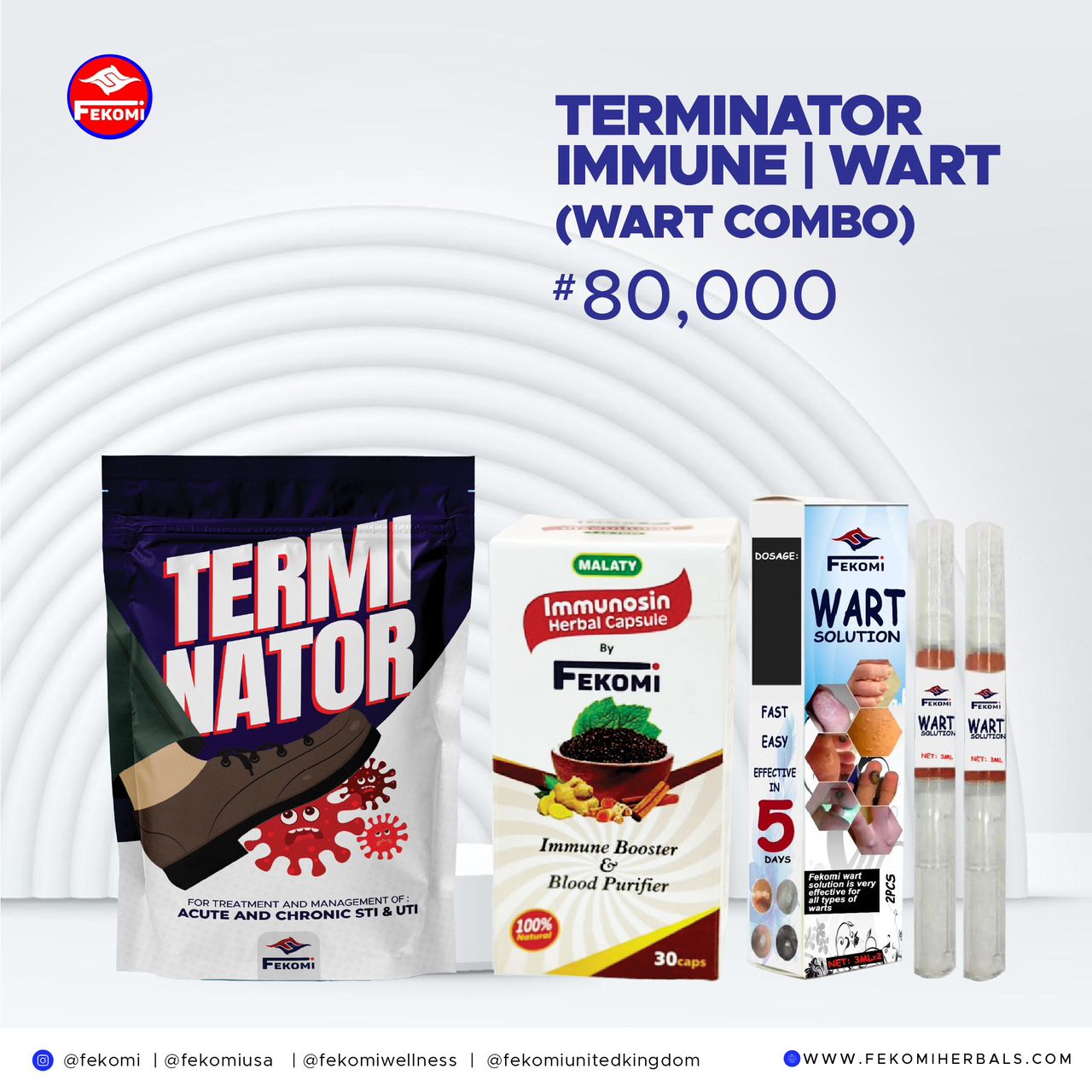 Terminator Immune (Wart Combo) - Fekomi Herbals